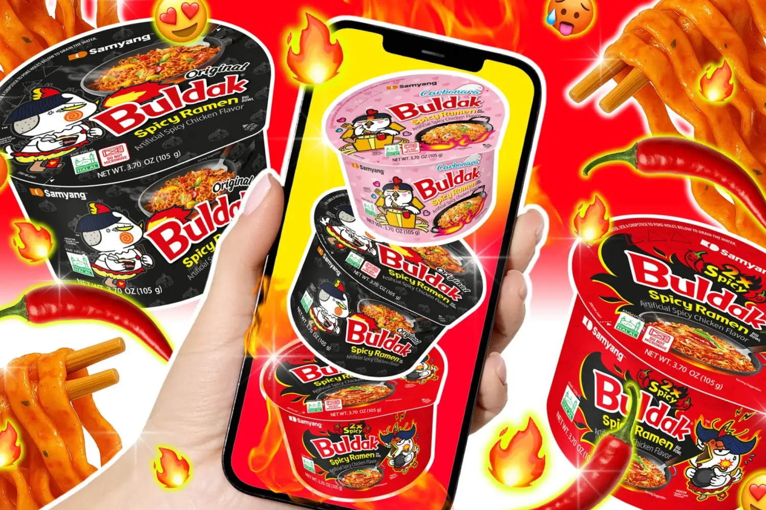 Mì cay Buldak bùng nổ nhờ sức nóng từ TikTok